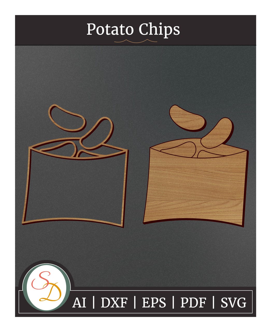 Chips Laser Cut File | Chips Engrave File | Chips SVG | Chips Food SVG ...