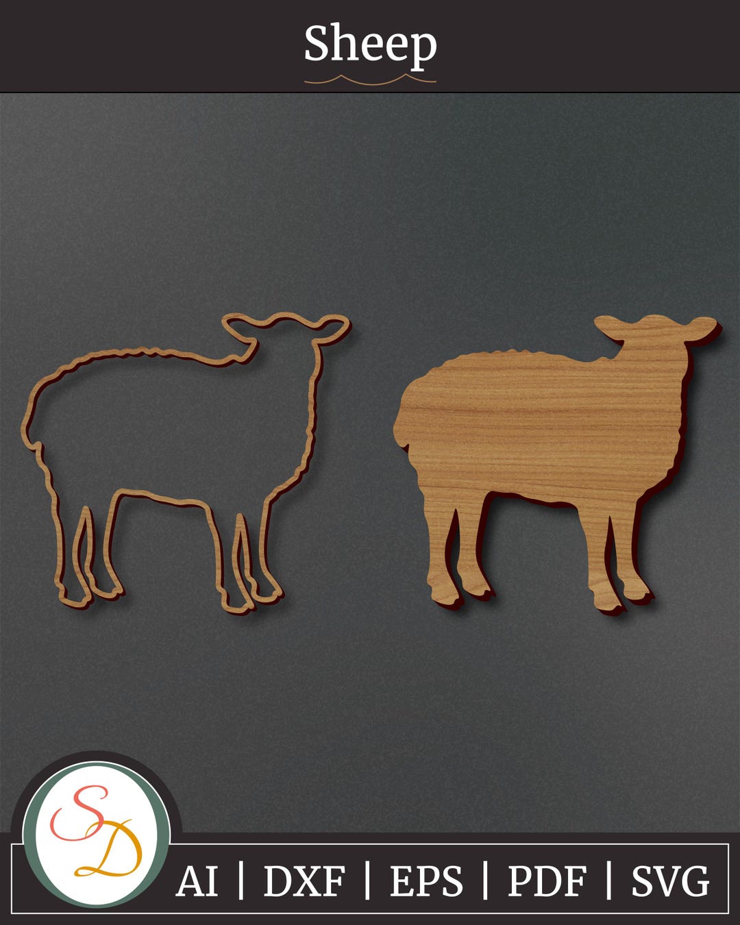Sheep Laser Cut File | Sheep Engrave File | Sheep SVG | Sheep Animal ...