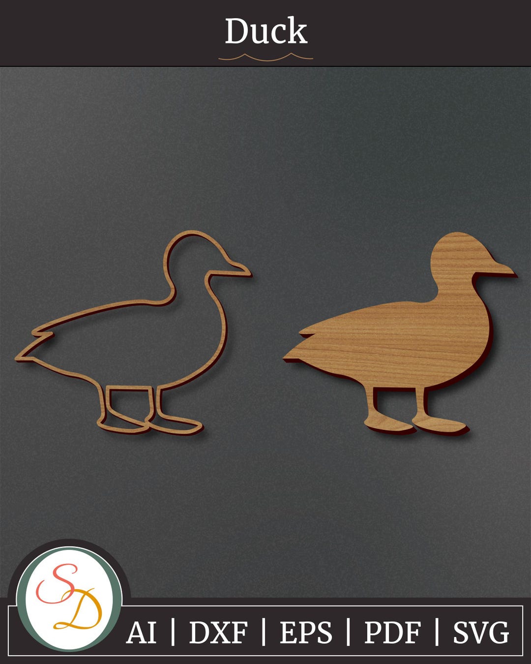 Duck Laser Cut File | Duck Engrave File | Duck SVG | Duck Animal SVG ...