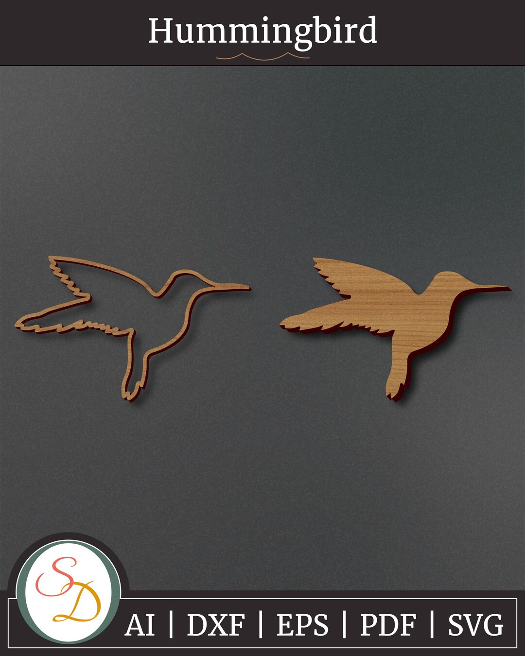 Hummingbird Laser Cut File | Hummingbird Engrave File | Hummingbird SVG ...