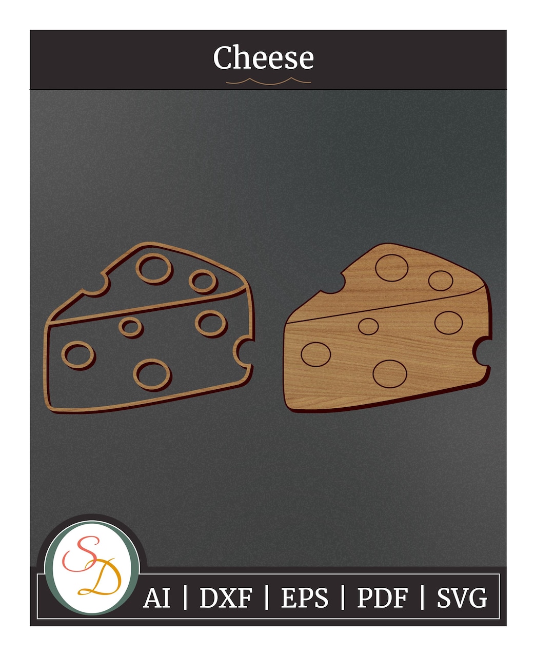 Cheese Laser Cut File | Cheese Engrave File | Cheese SVG | Cheese Food ...