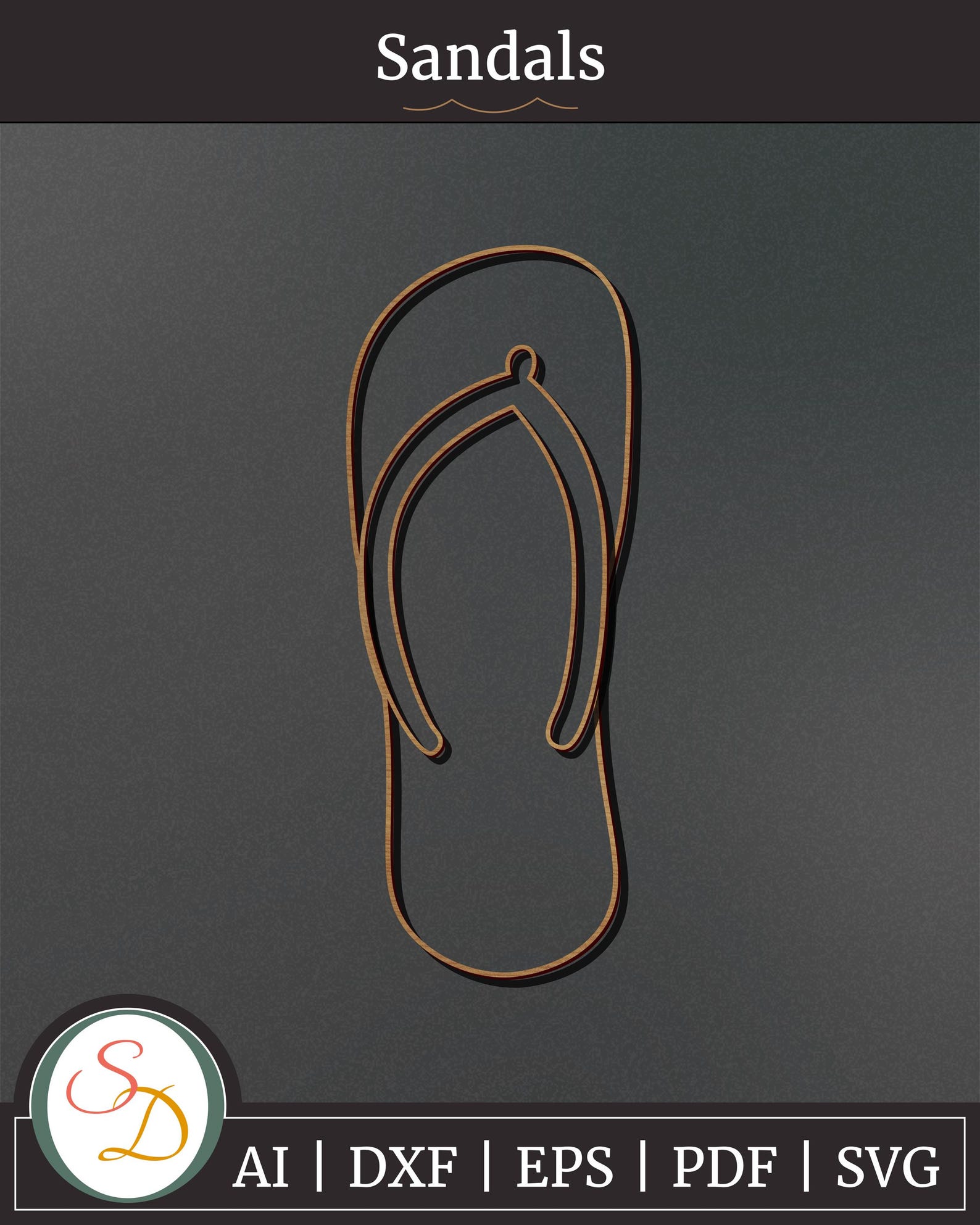 Sandals Laser Cut File | Sandals Engrave File | Sandals SVG | Sandals ...