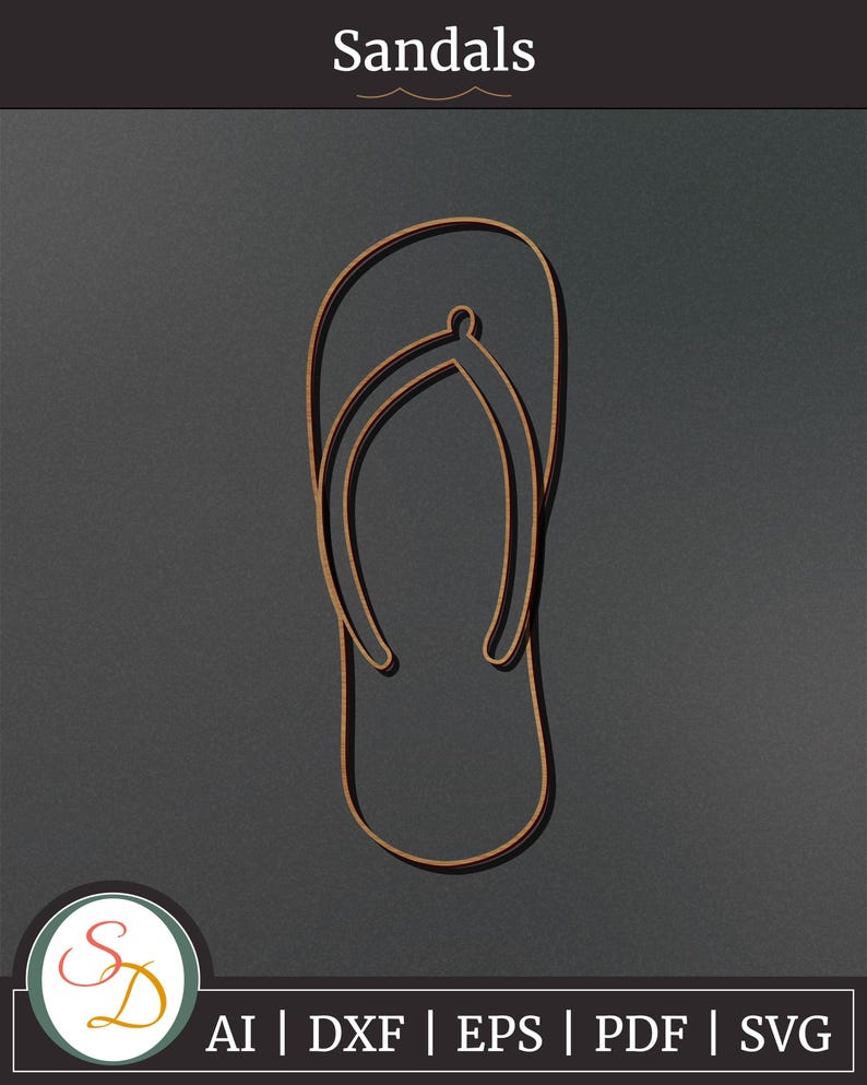 Sandals Laser Cut File | Sandals Engrave File | Sandals SVG | Sandals ...