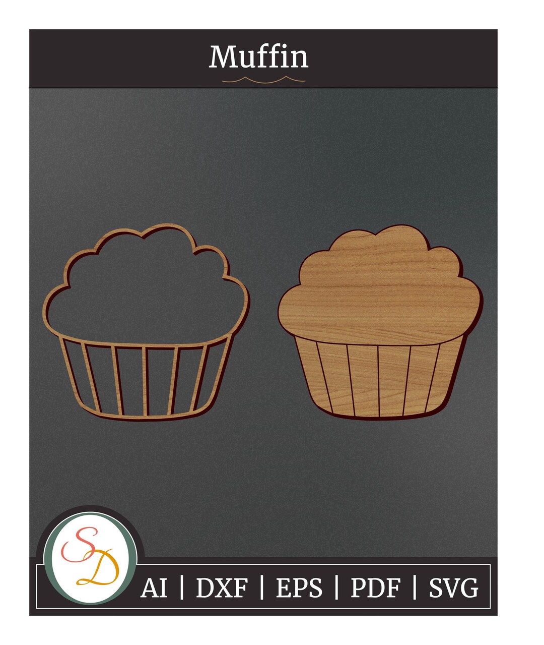 Muffin Laser Cut File | Muffin Engrave File | Muffin SVG | Muffin Food ...