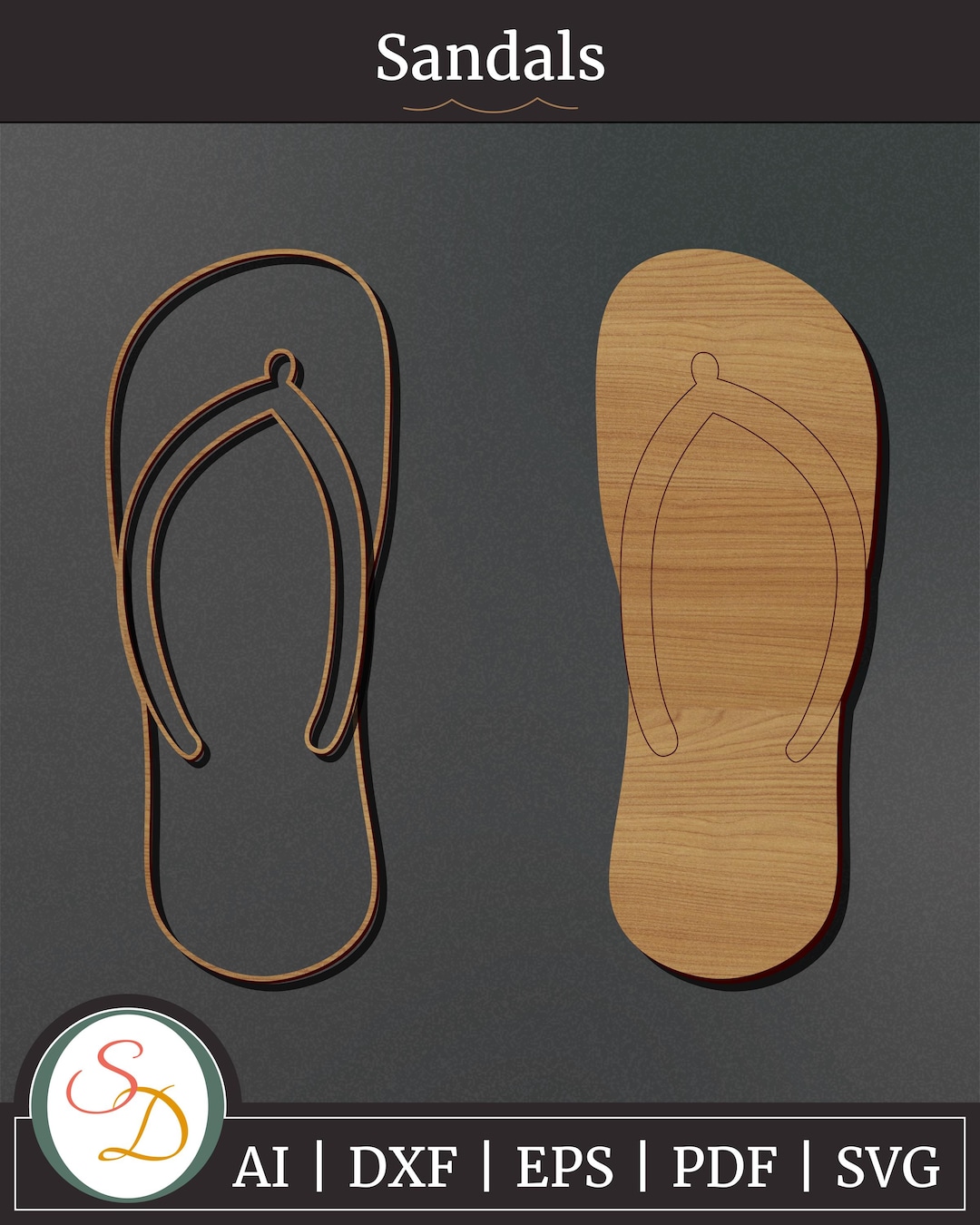 Sandals Laser Cut File | Sandals Engrave File | Sandals SVG | Sandals ...