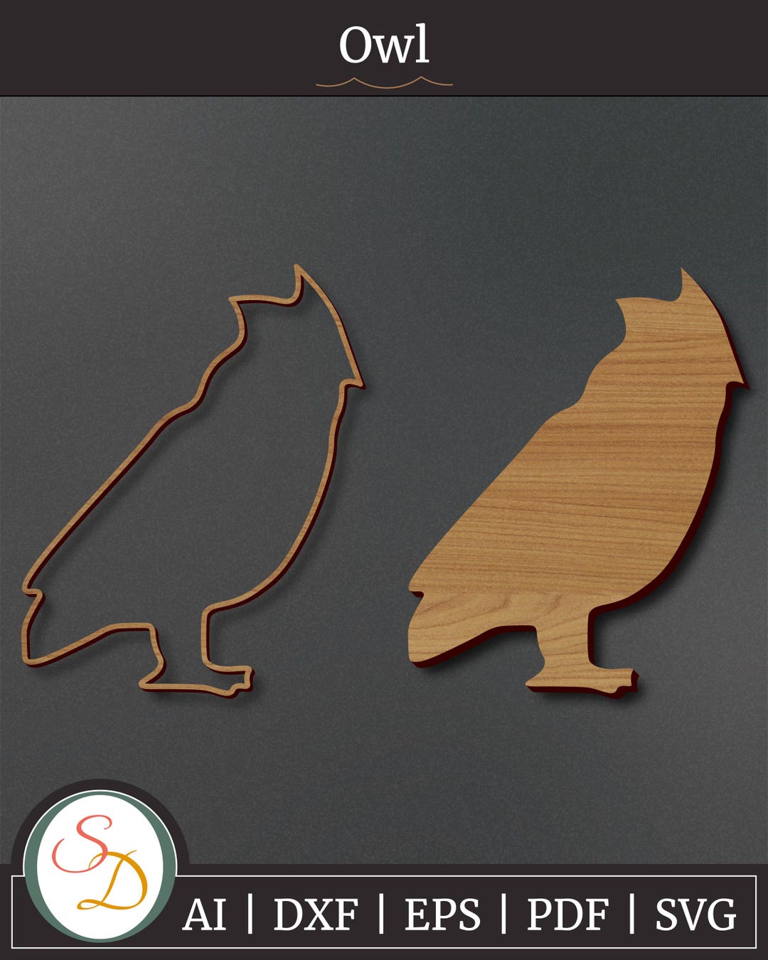 Owl Laser Cut File | Owl Engrave File | Owl SVG | Owl Animal SVG | Owl ...