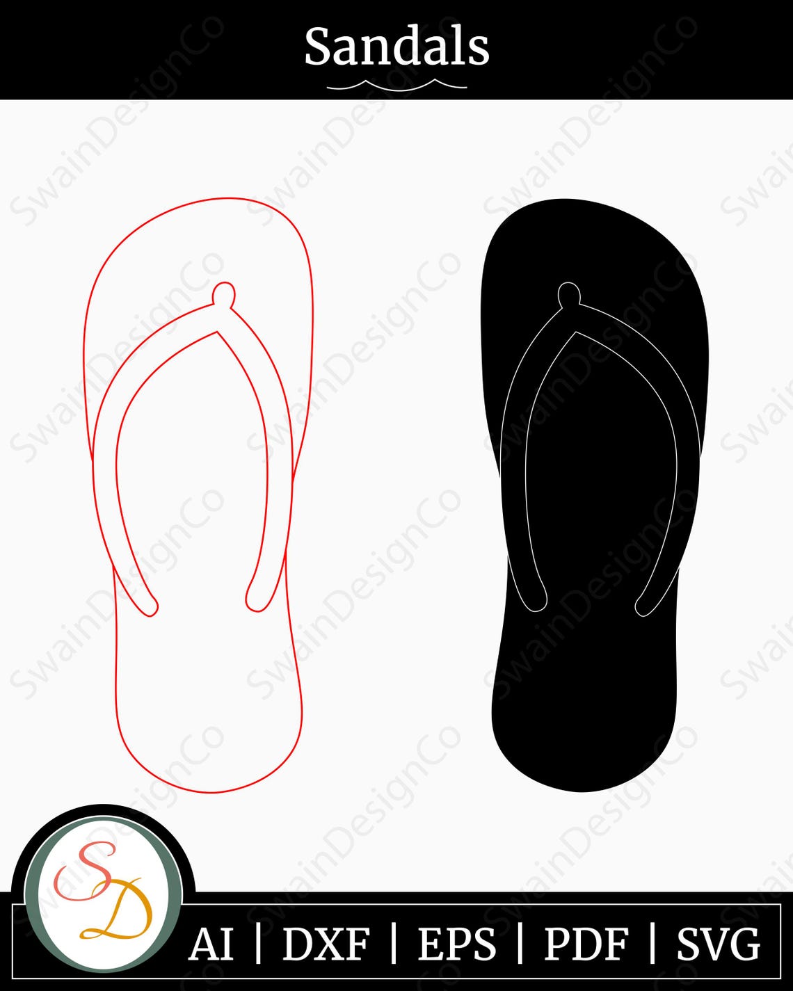 Sandals Laser Cut File | Sandals Engrave File | Sandals SVG | Sandals ...