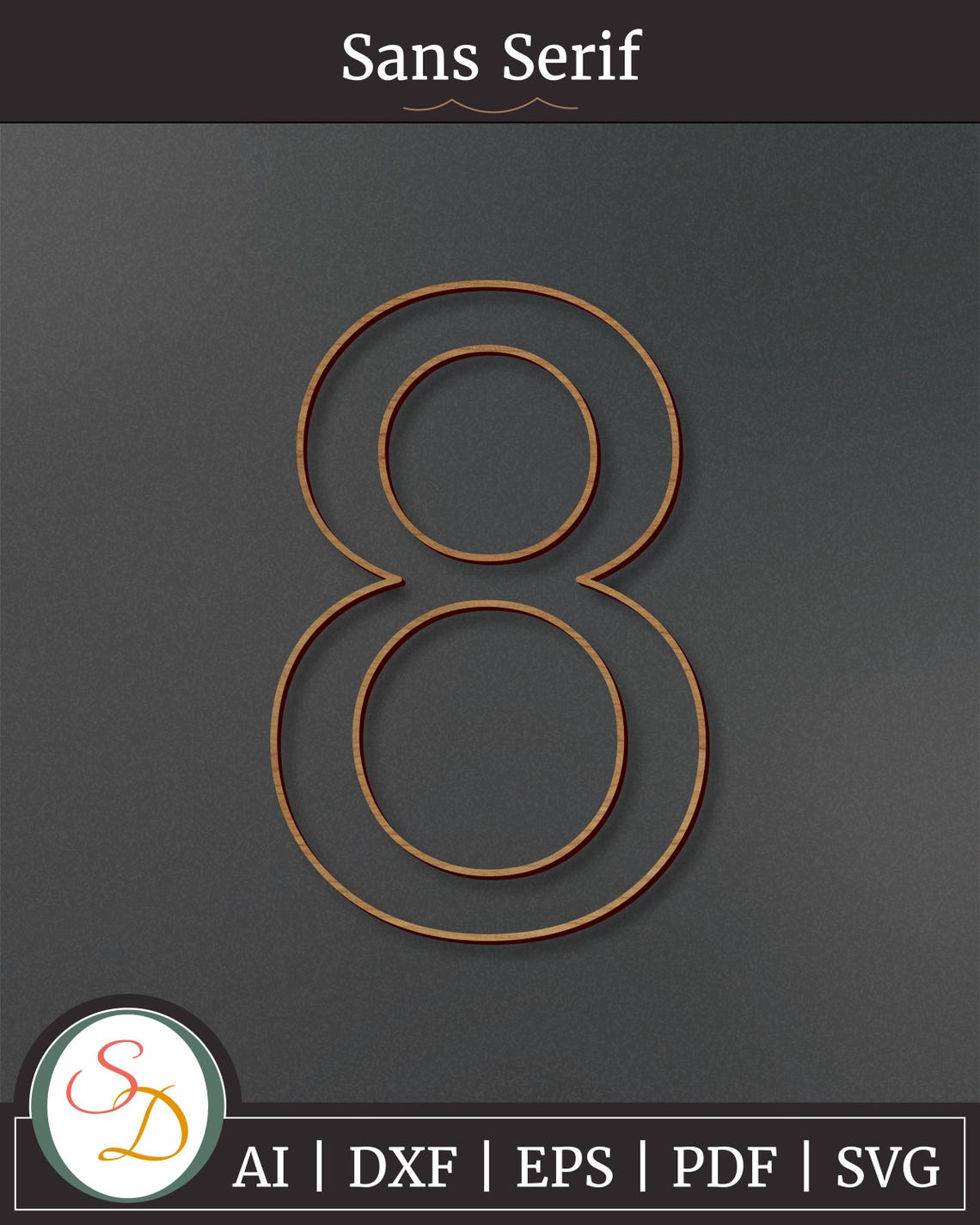 Sans Serif Laser Cut File | Sans Serif Engrave File | Sans Serif SVG ...