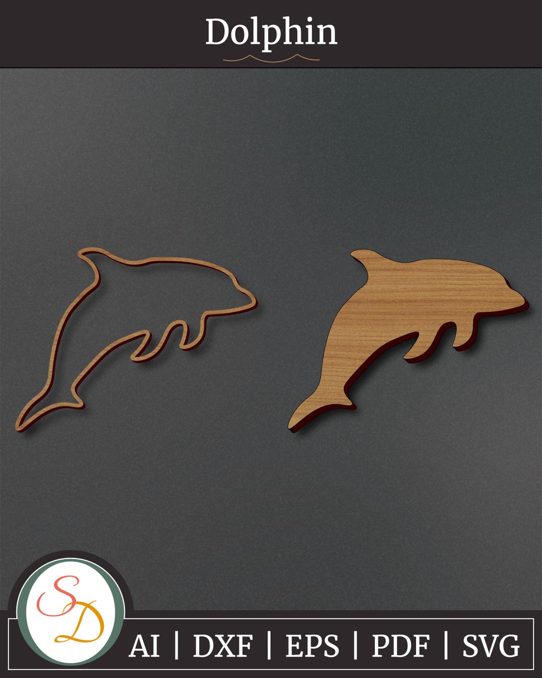 Dolphin Laser Cut File | Dolphin Engrave File | Dolphin SVG | Dolphin ...