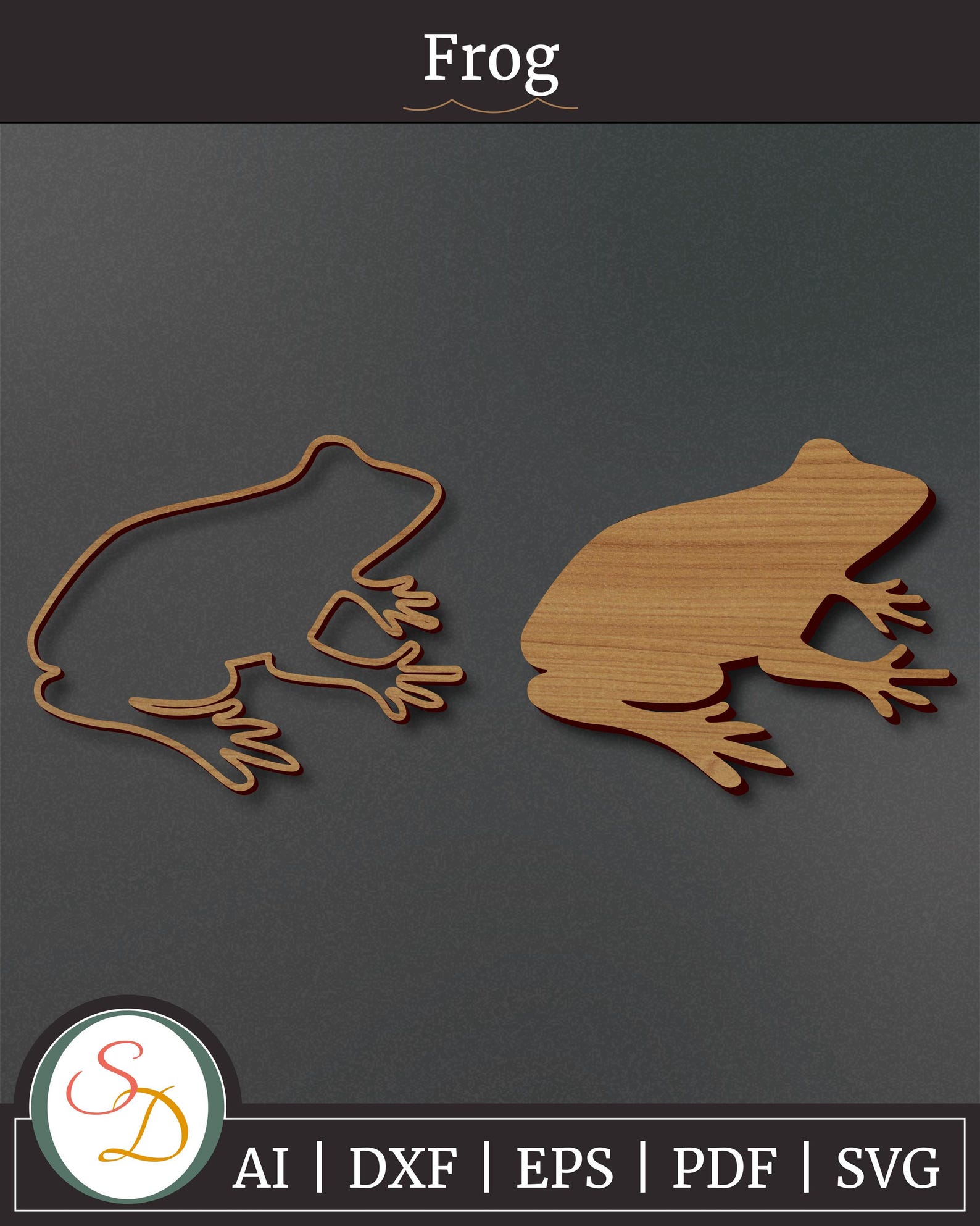 Frog Laser Cut File | Frog Engrave File | Frog SVG | Frog Animal SVG ...