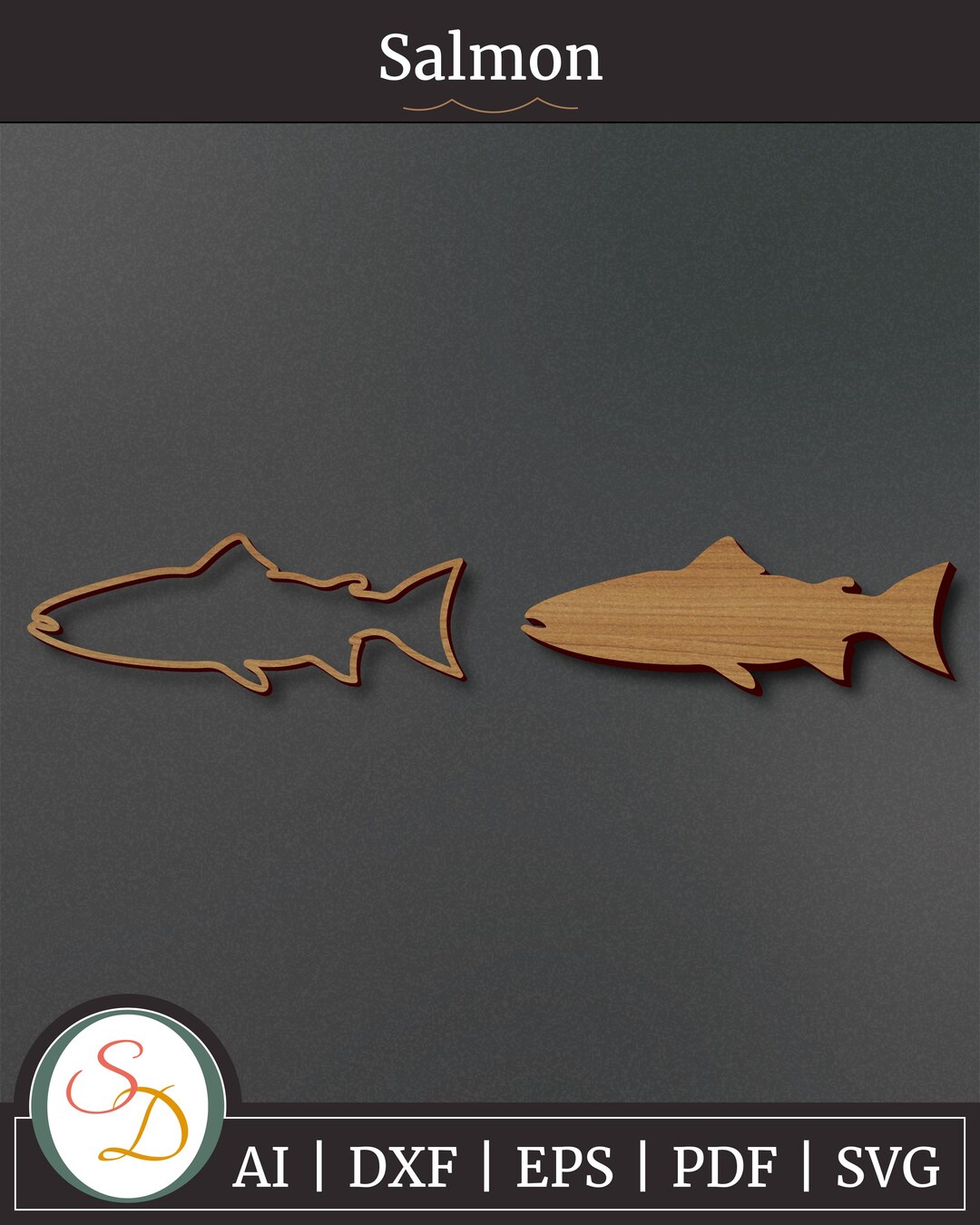 Salmon Laser Cut File | Salmon Engrave File | Salmon SVG | Salmon ...