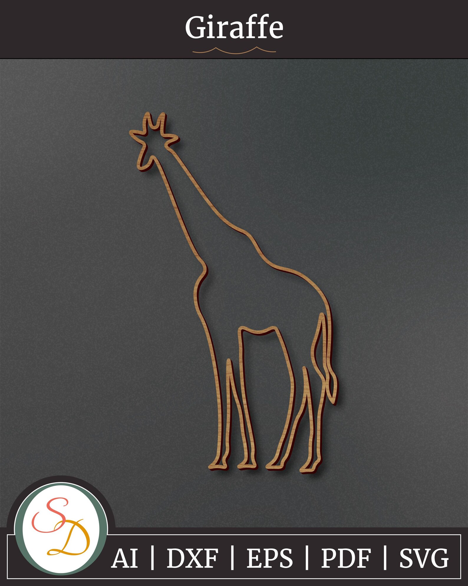 Giraffe Laser Cut File | Giraffe Engrave File | Giraffe SVG | Giraffe ...