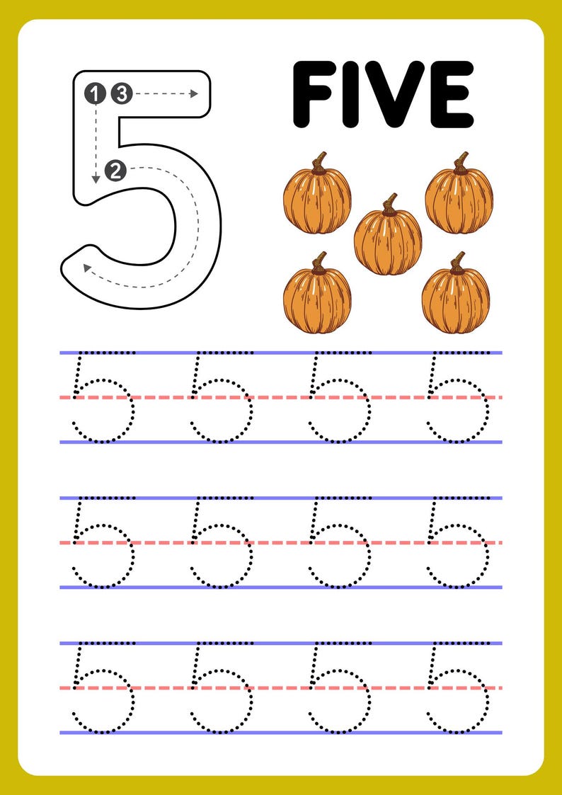 10 Number Tracing Worksheets, Traceable Numbers, Preschool Worksheets ...
