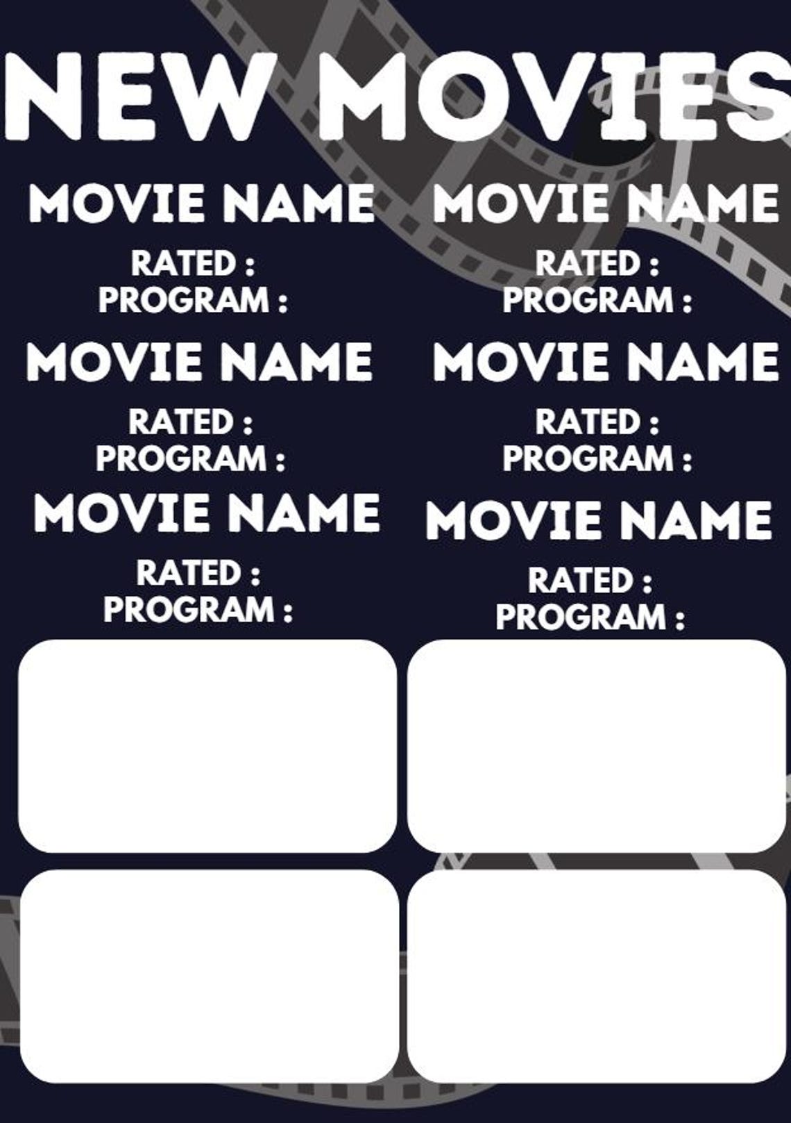 Movie Journal | Personalized Tracker | Online Canva Template | Movie ...