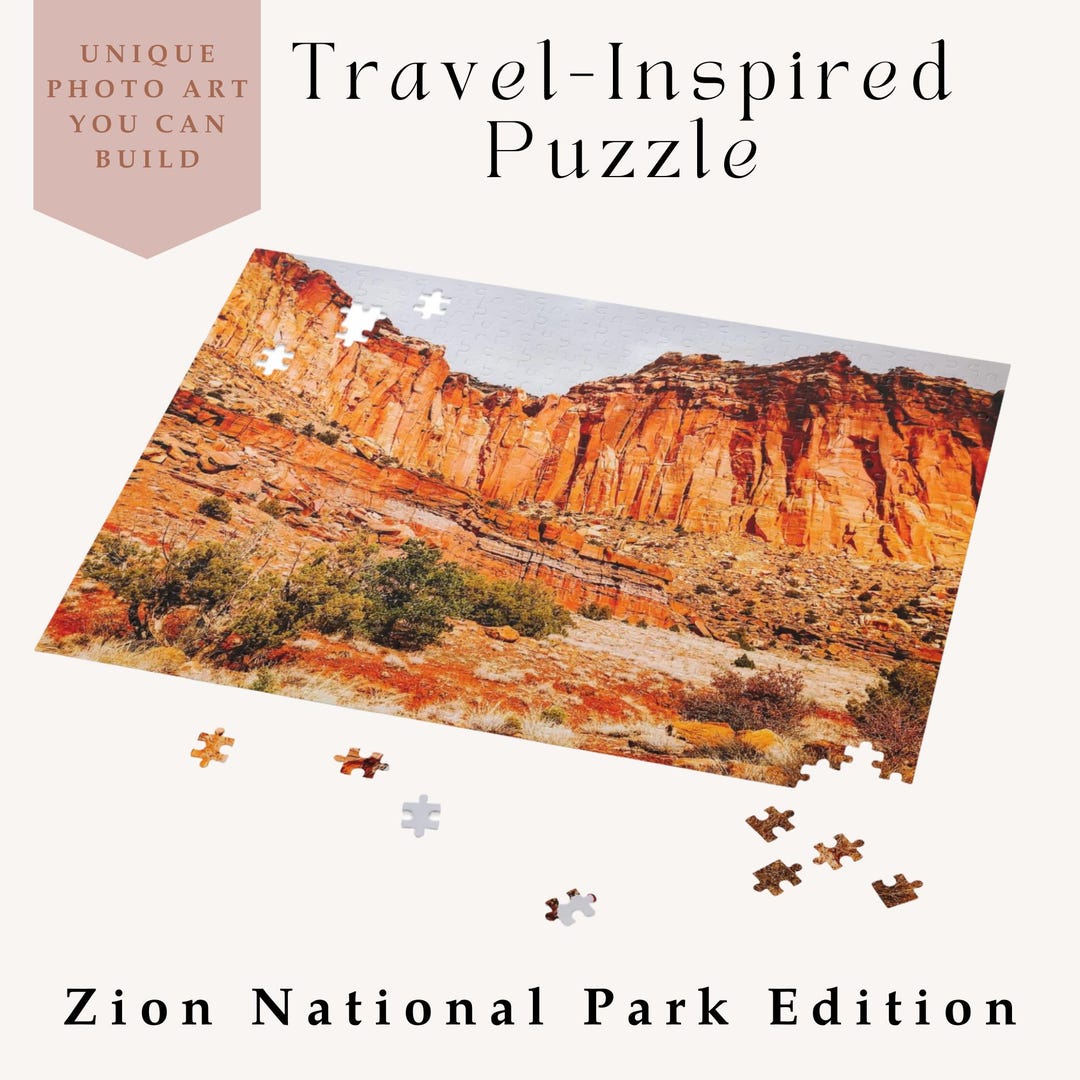 Zion National Park Puzzle: Utah Red Rock Landscape Jigsaw - Etsy