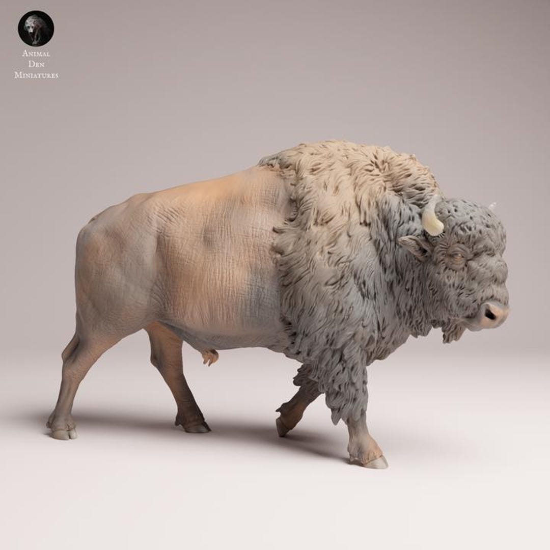 Ultra-detailed 1/24 Bison Figurine in Resin - Handcrafted - Perfect for ...