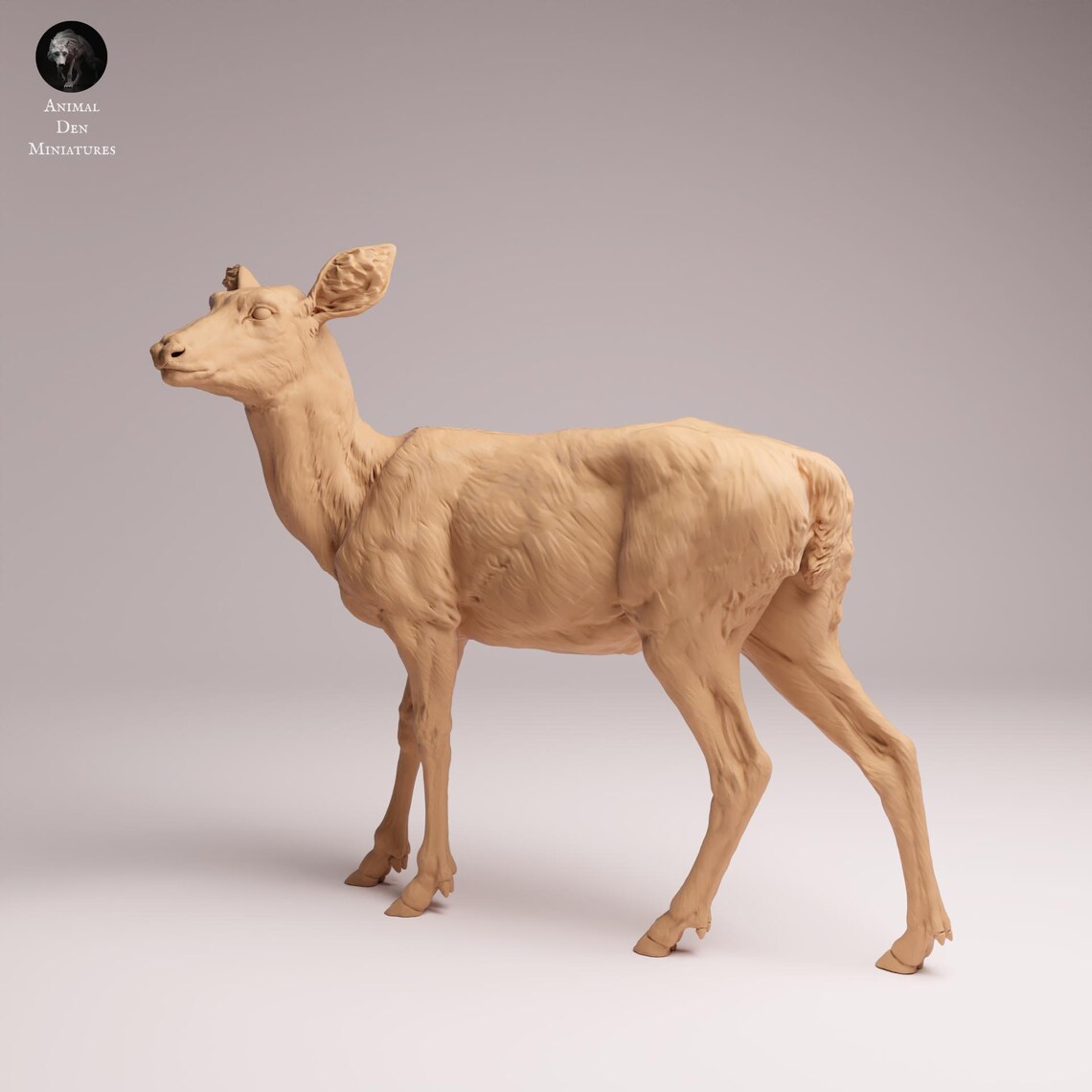 57mm Mule Deer Doe Miniature in SLA Resin – for Dioramas and Tabletop ...
