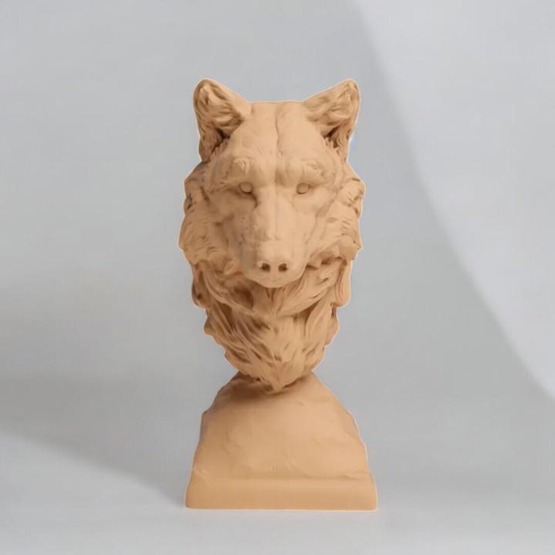Intricate Wolf Bust in Resin, Captivating Detail, Home Decor or ...
