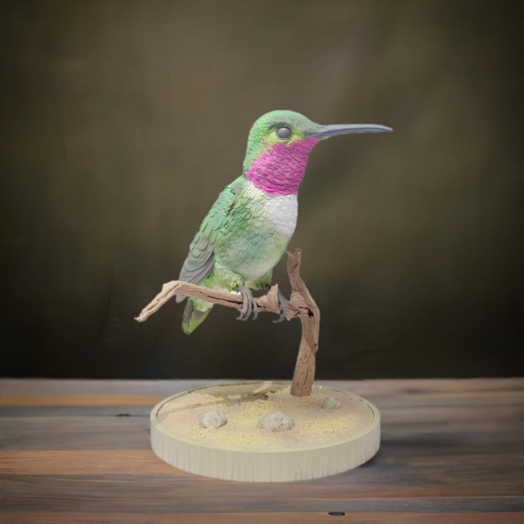 Lifelike Resin Hummingbird Figurine, Ready to Paint, Detailed ...