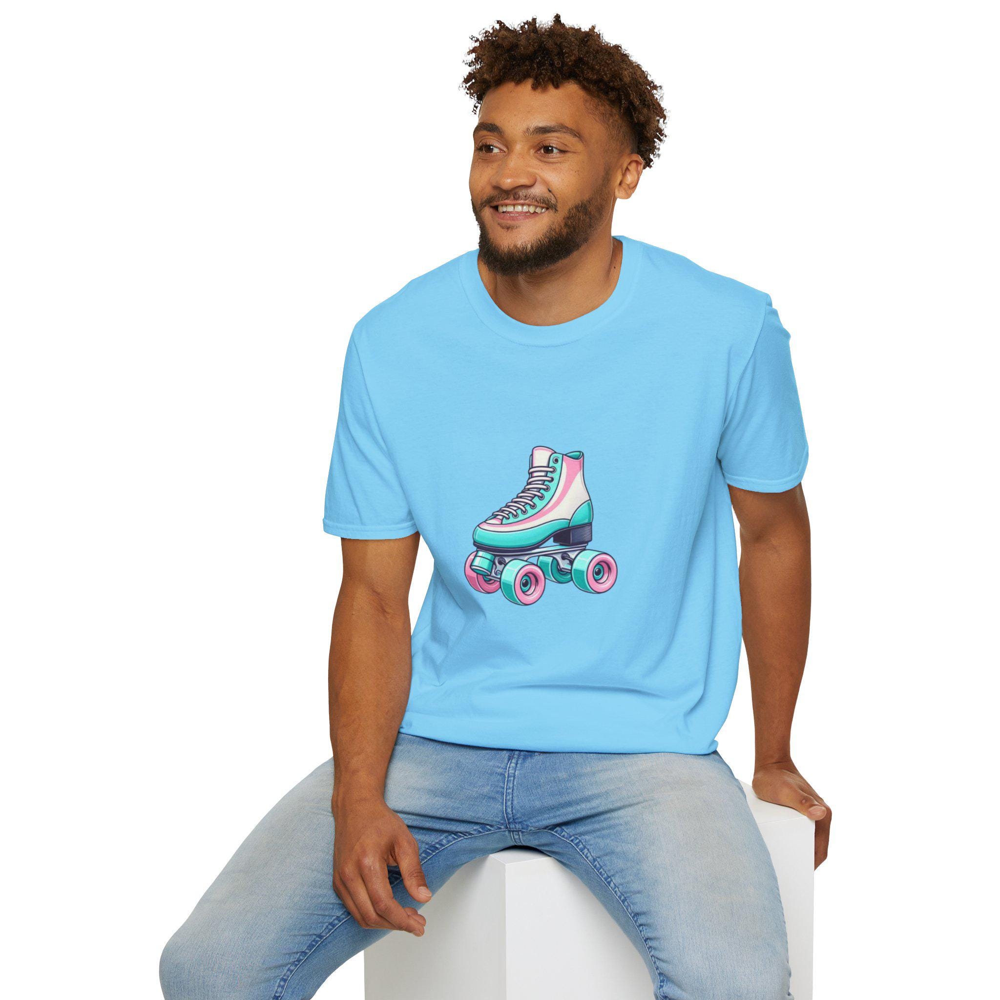 Retro Simple Roller Skating Tshirt Vintage Skating Shirt for Men and ...