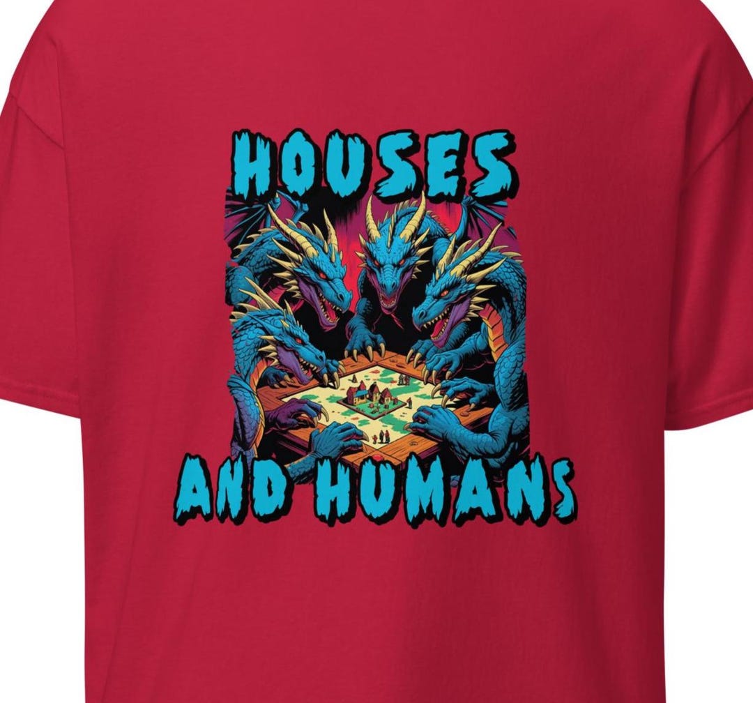 Classic Houses and Humans Parody T-shirt, Dungeons & Dragons, Vintage ...