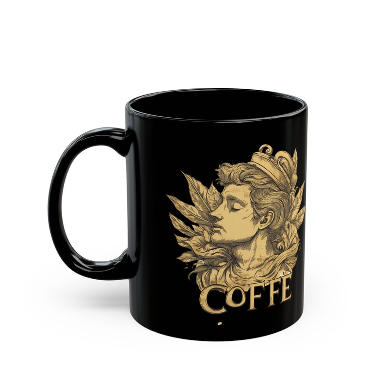 Medieval Emperor Black Mug, Classic Elegant Coffee Cup, Ideal Gift 11oz ...
