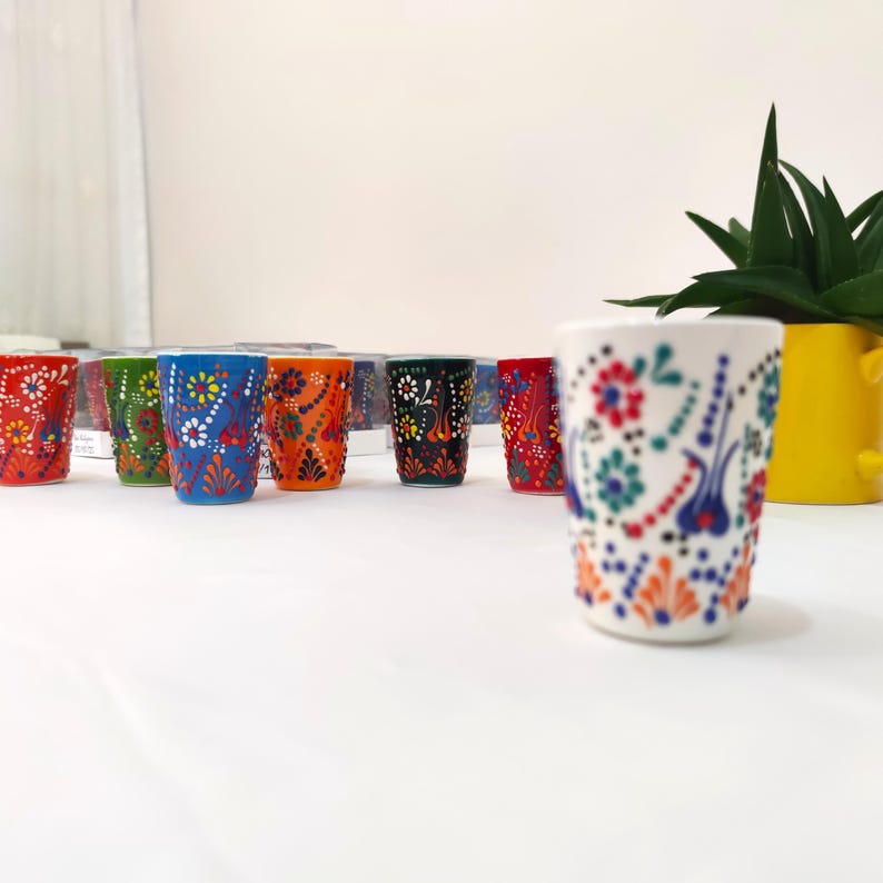 Handmade Mexican Talavera Shot Glasses: Fiesta Party Favors - Etsy