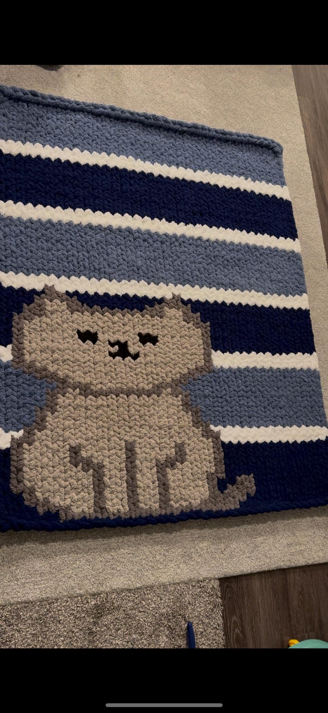 Chunky Knit Graph Pattern - Cat Blanket. 45x65 - Etsy