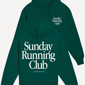 Hoodie, Oversized Sunday Running Club Graphic Sweatshirt, Gift for Him ...