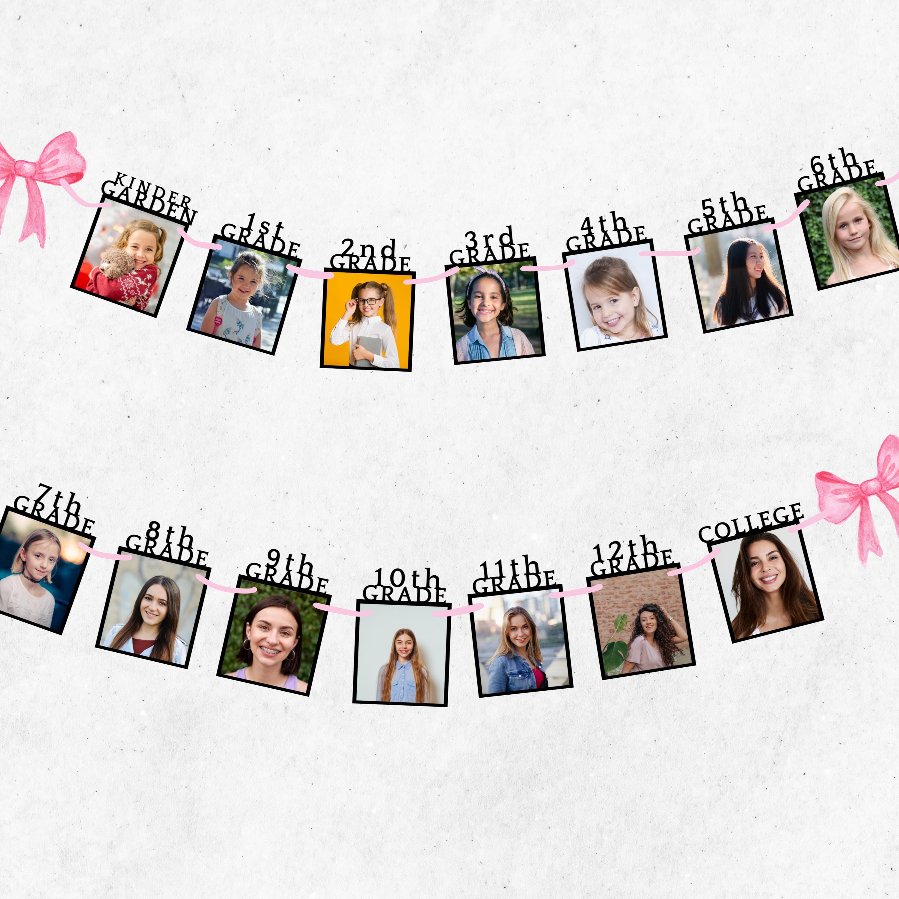 Memory Lane Graduation Banner | Bow-themed Photo Display From ...