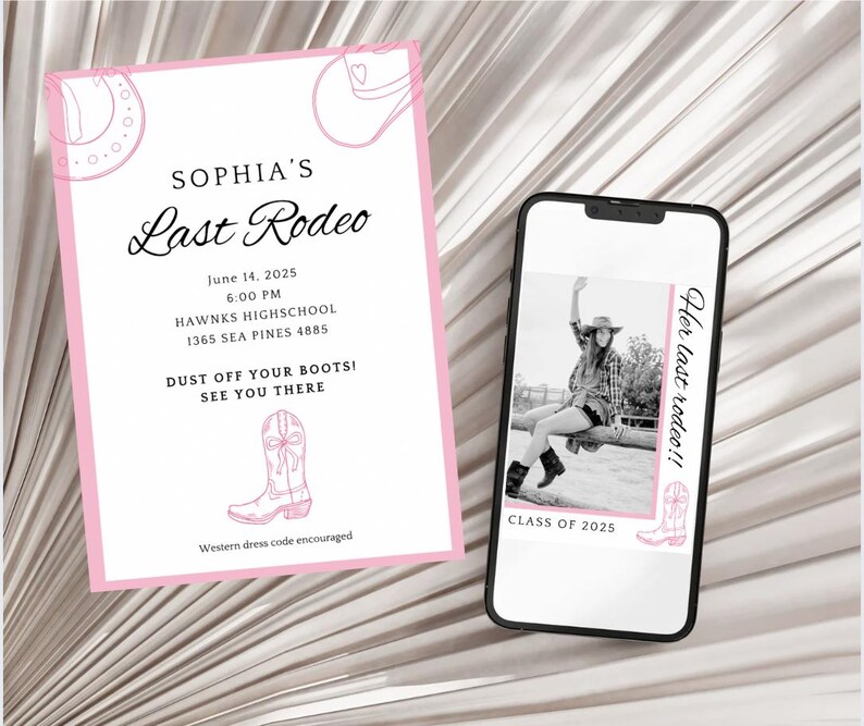 The Last Rodeo Graduation Invitation | Western Grad Party | Senior ...