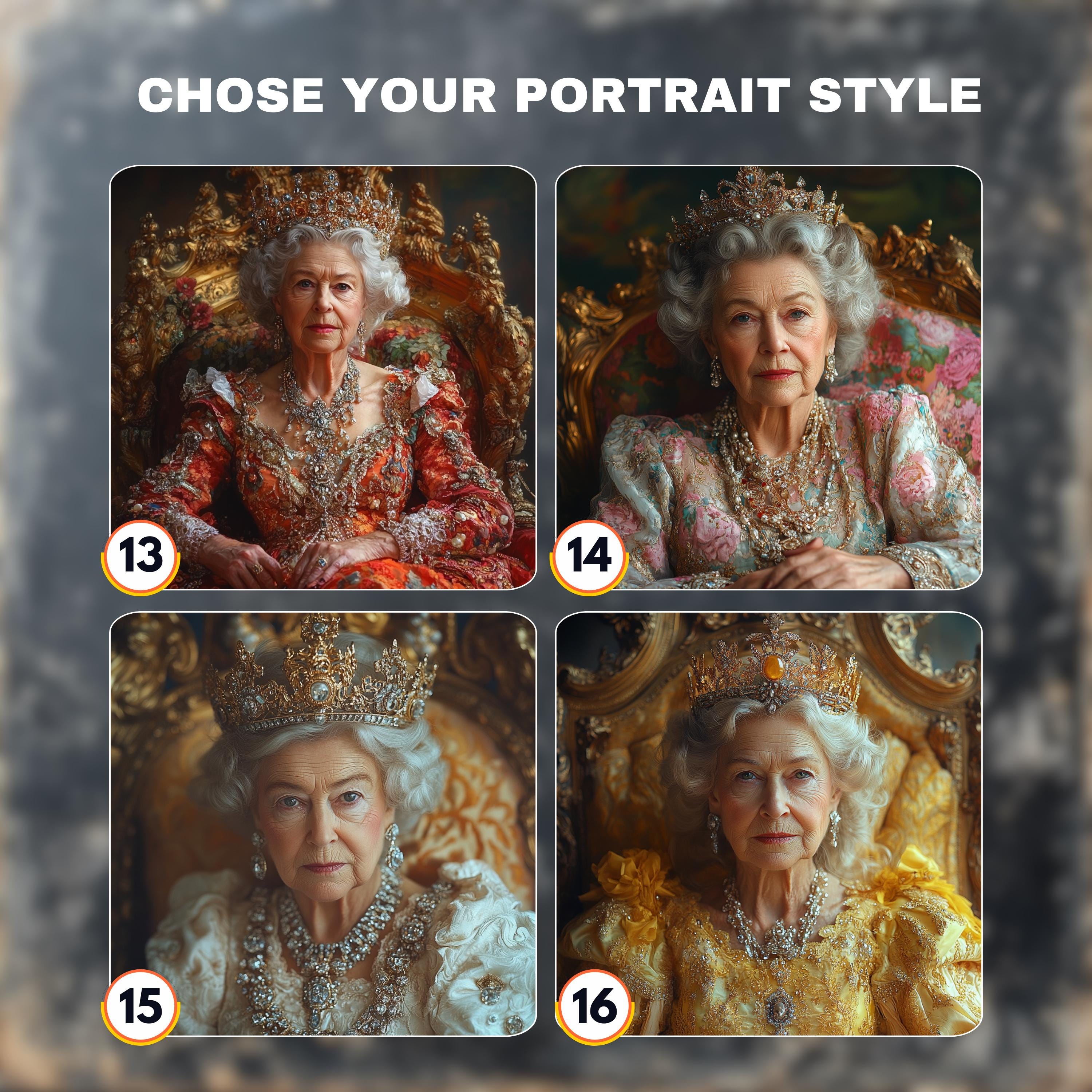 Queen Royal Portrait Custom-made From Photo, Personalized Gifts for ...
