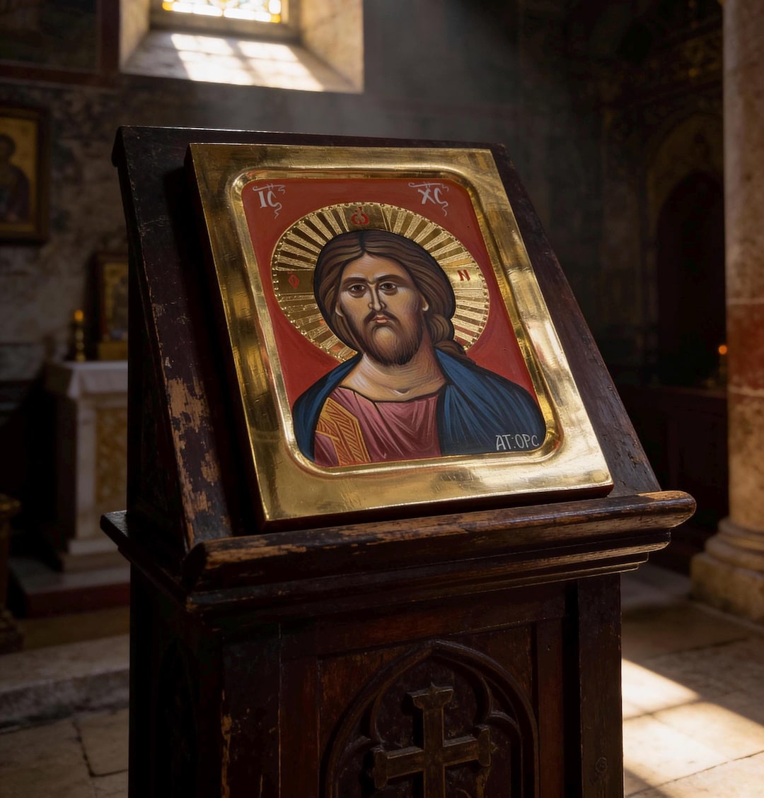 Orthodox Icon of Jesus Christ Pantocrator Hand Painted Byzantine Icon ...