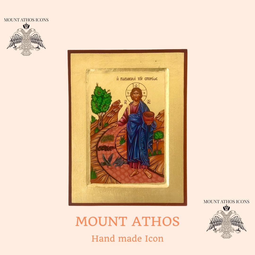 The Parable of the Sower Icon Religious Gift Mount Athos Gift Icon With ...