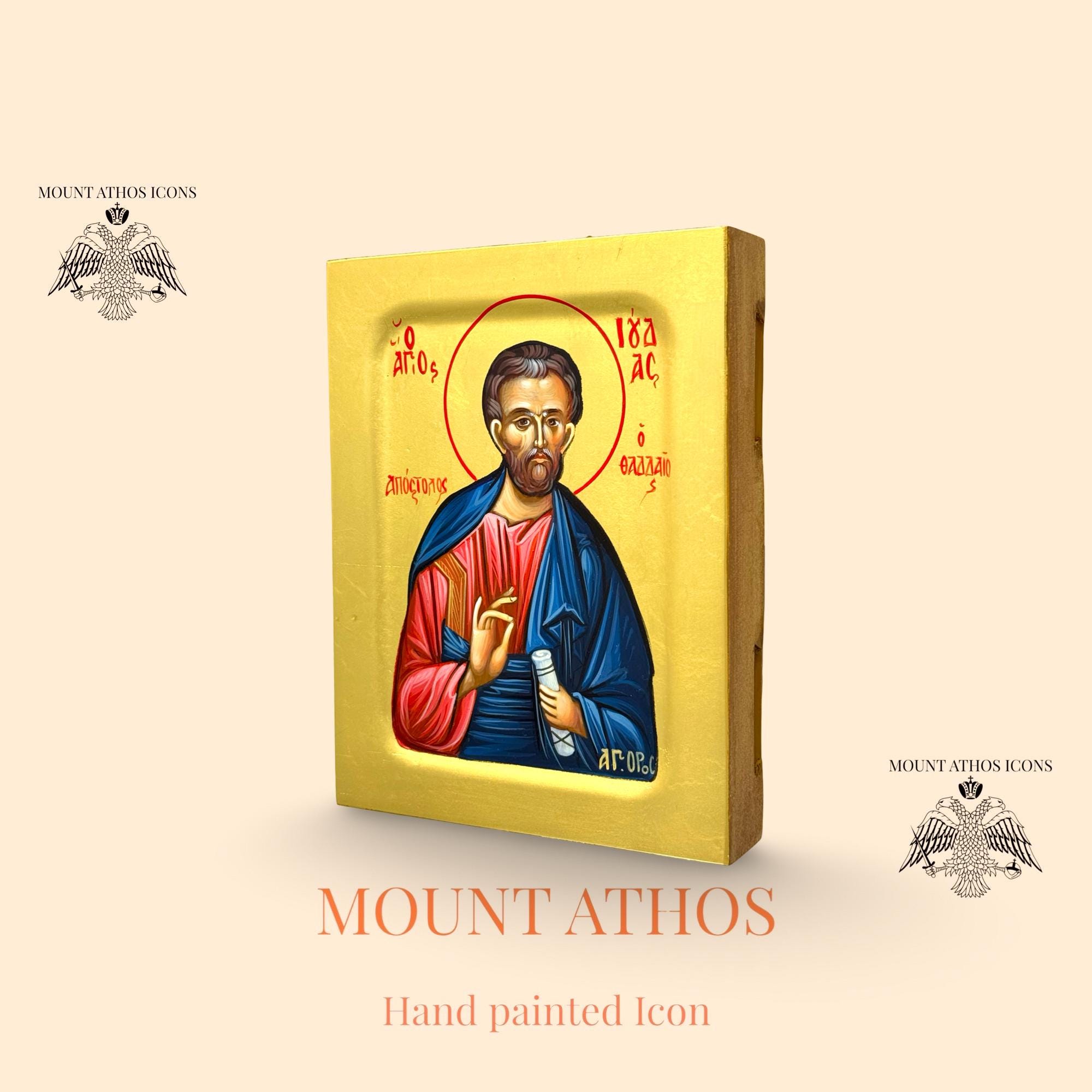 Hand-painted Saint Jude Icon • Byzantine Orthodox, 22K Gold Leaf - Etsy