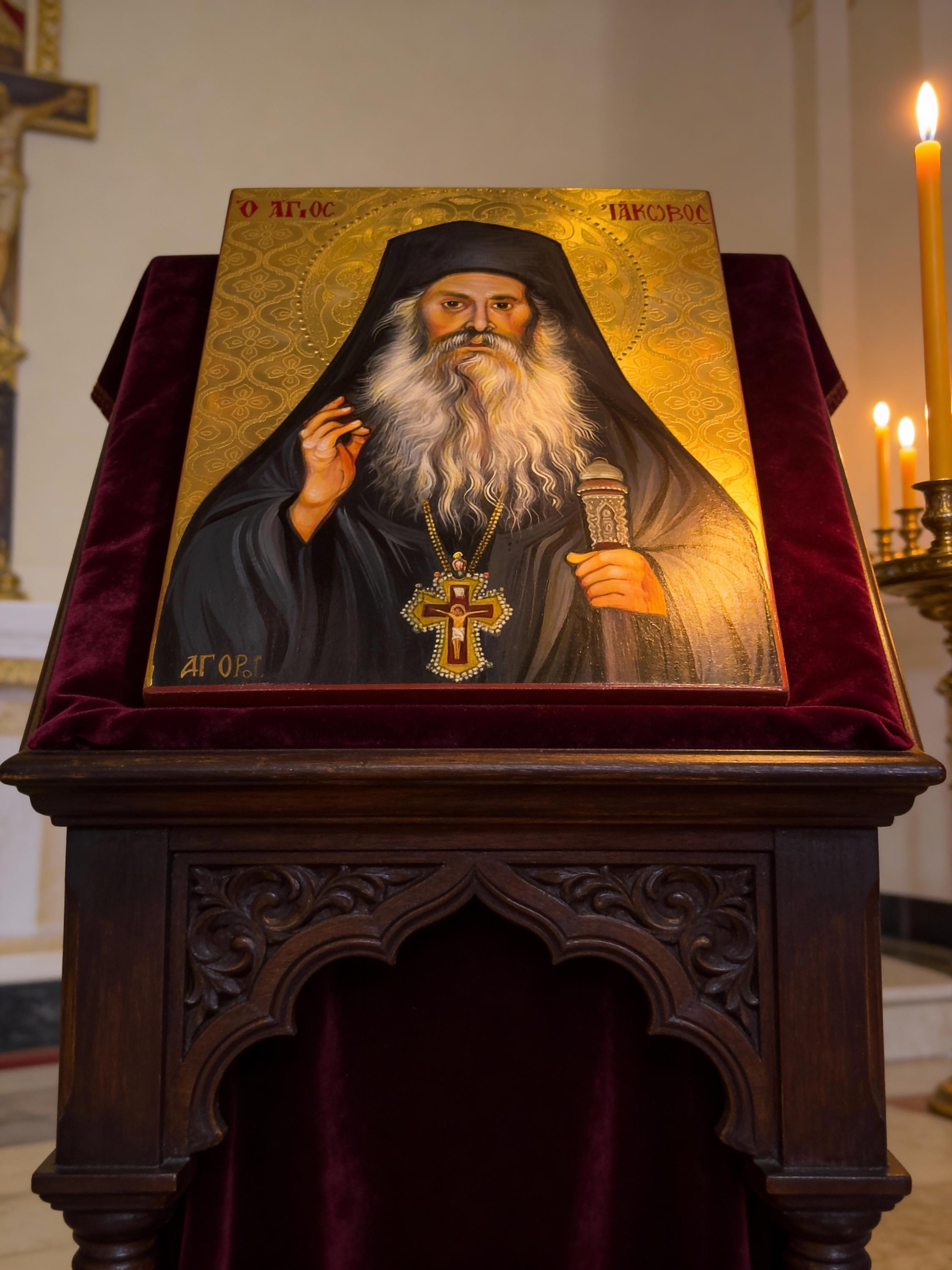 Orthodox Icon of Saint Iakovos Tsalikis Hand Painted Byzantine Icon ...