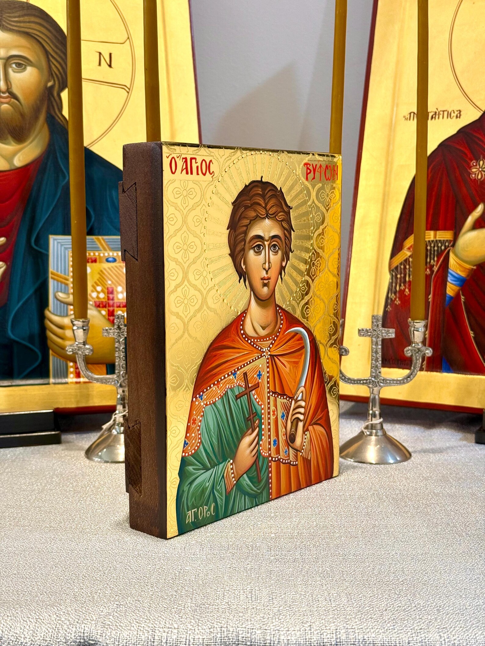 Saint Tryphon Icon: Hand-painted Byzantine Art, 24K Gold - Etsy
