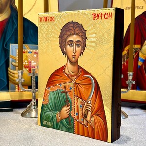 Saint Tryphon Icon: Hand-painted Byzantine Art, 24K Gold - Etsy