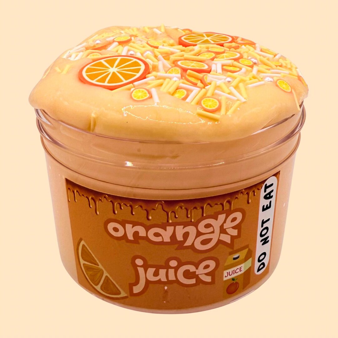 Orange Juice Glossy Slime: Scented, Stretchy With Orange Slice Charms ...