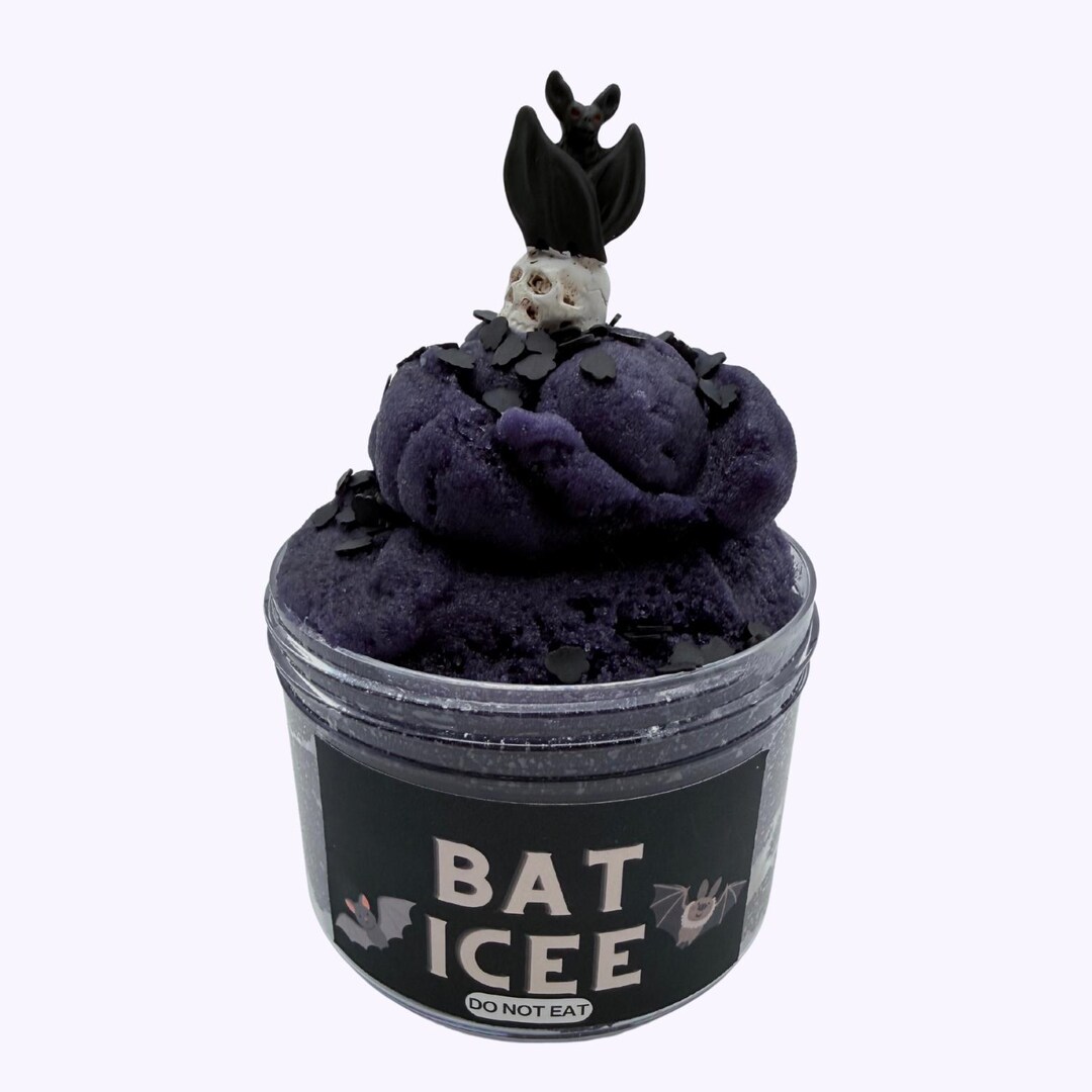 Bat Icee Slime | Halloween Slime | Black Slime | Scented Slime | Soft ...