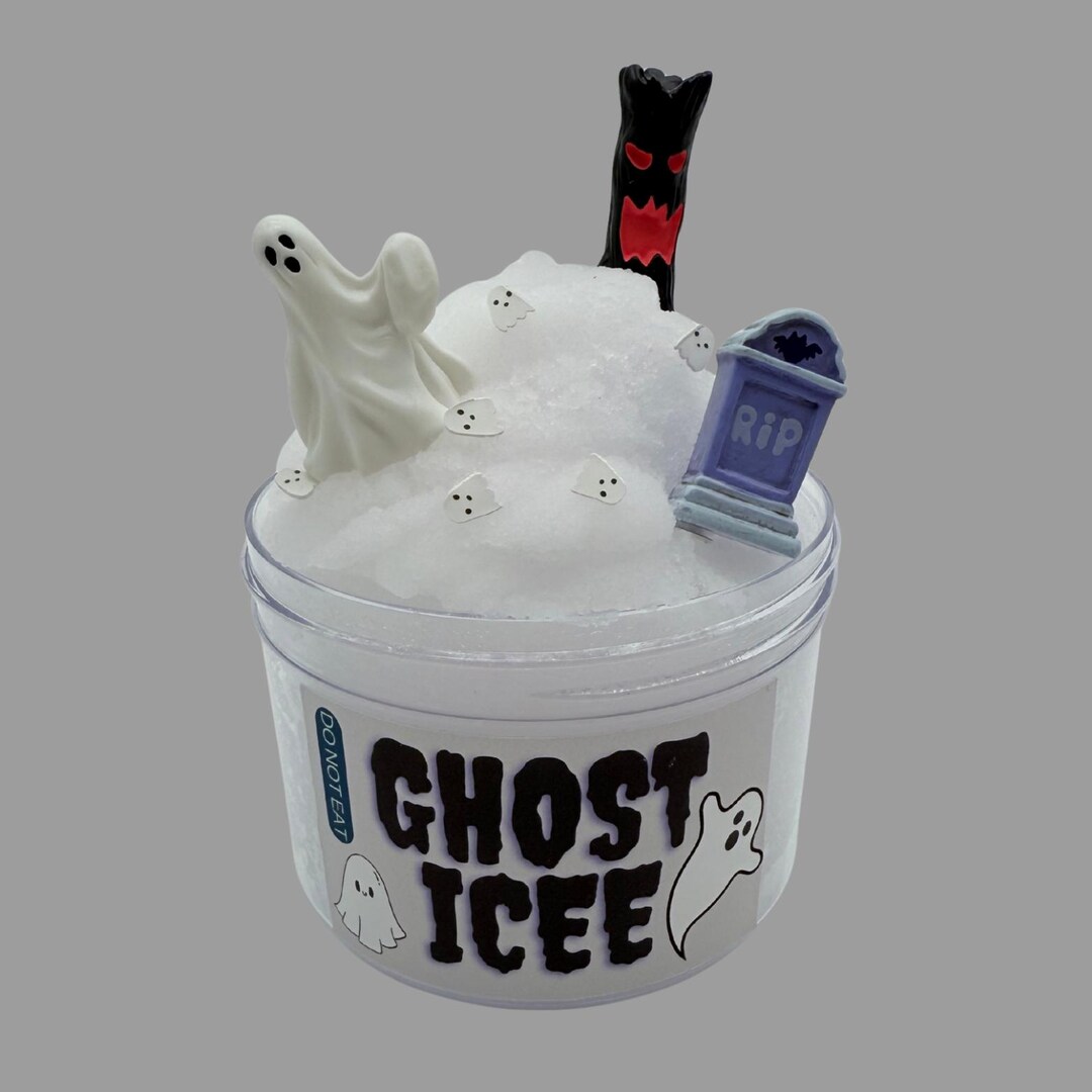 Halloween Ghost Icee Slime: Unscented Sensory Toy With Ghost Charms - Etsy