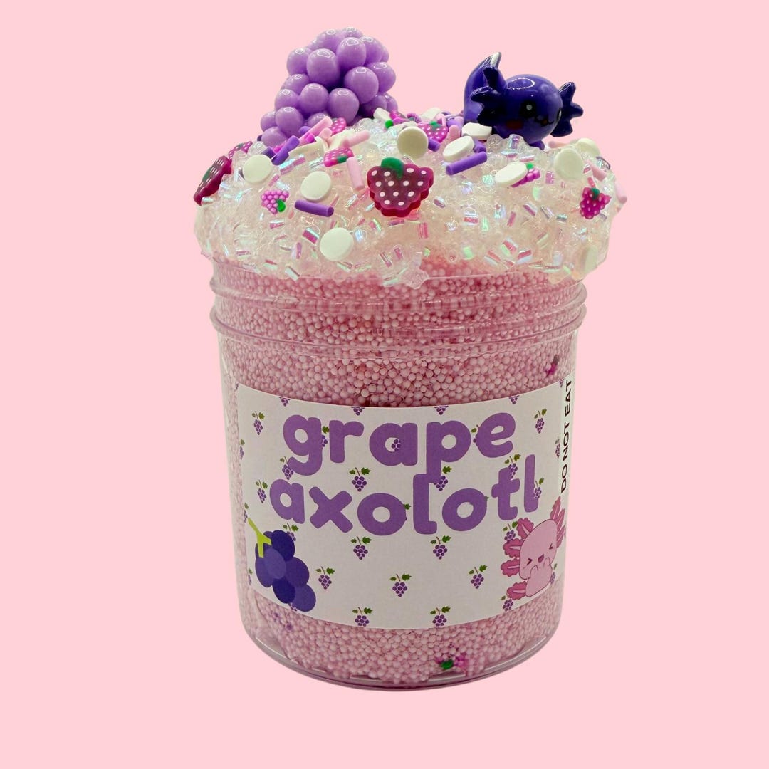 Grape Axolotl Slime | Microfloam Slime | Unscented Slime | Anxiety ...