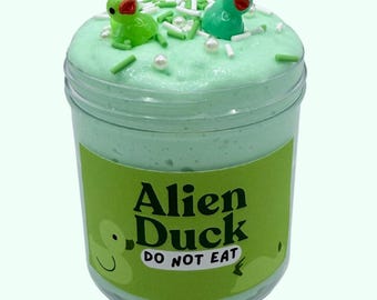 Duck in Water (slow Stretch), Blue Clear Slime, Duck Slime, Cute Slime ...