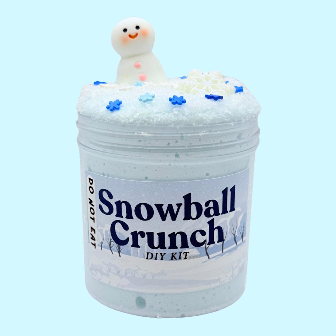 Snowball Crunch Slime | White Glue Snow Fizz Slime | Snow Fizz Slime ...