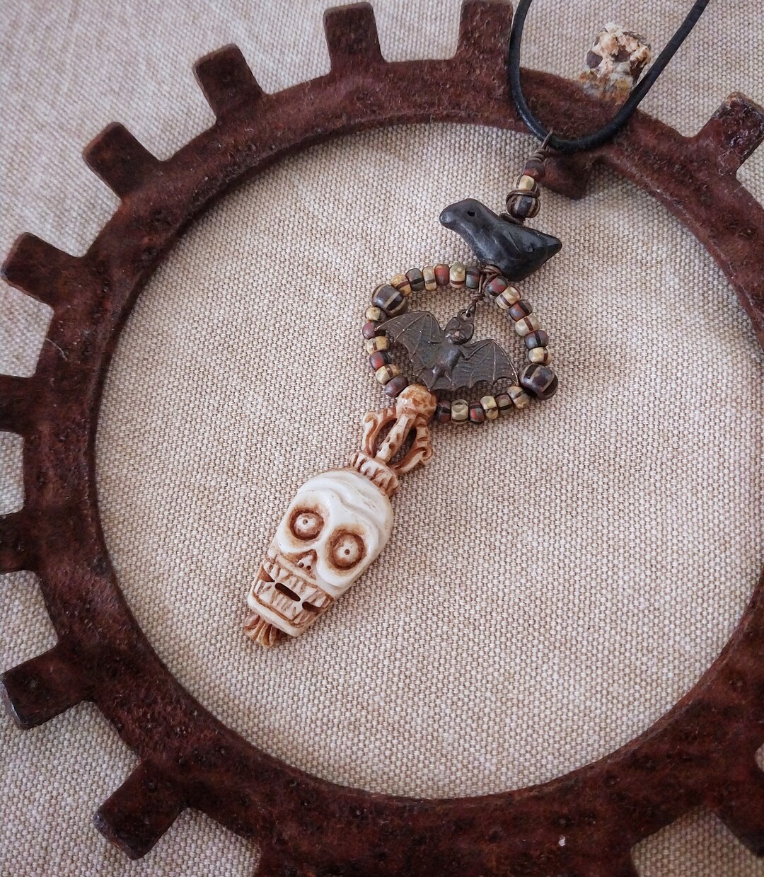 Vampire King, Skull Pendant, Vampire Pendant, Halloween Necklace ...