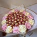 Pink and Cream Chocolate Glitter Rose Flower Ferrero Rocher Bouquet ...