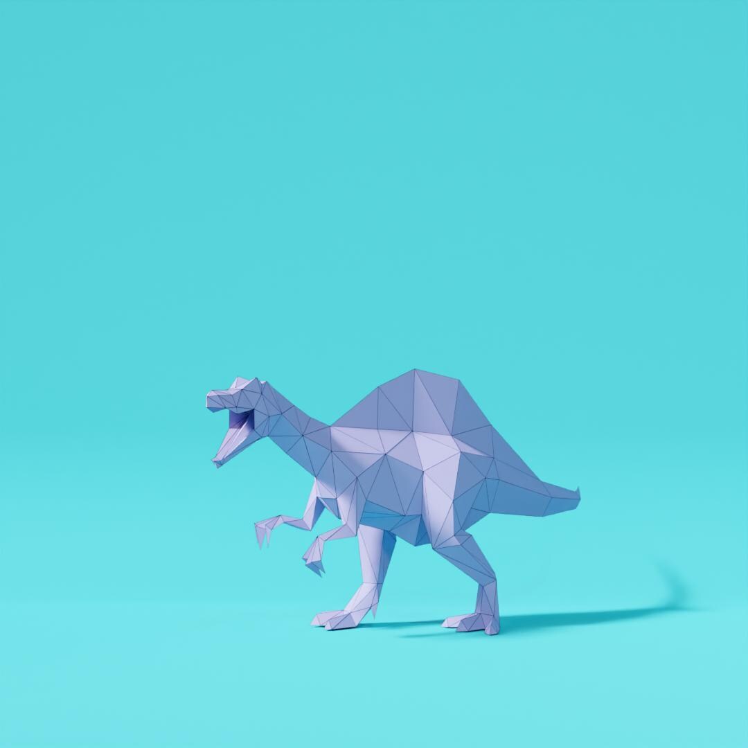 Dinosaur Spinosaurus Papercraft: Low Poly 3D Model for Kids and Adults ...