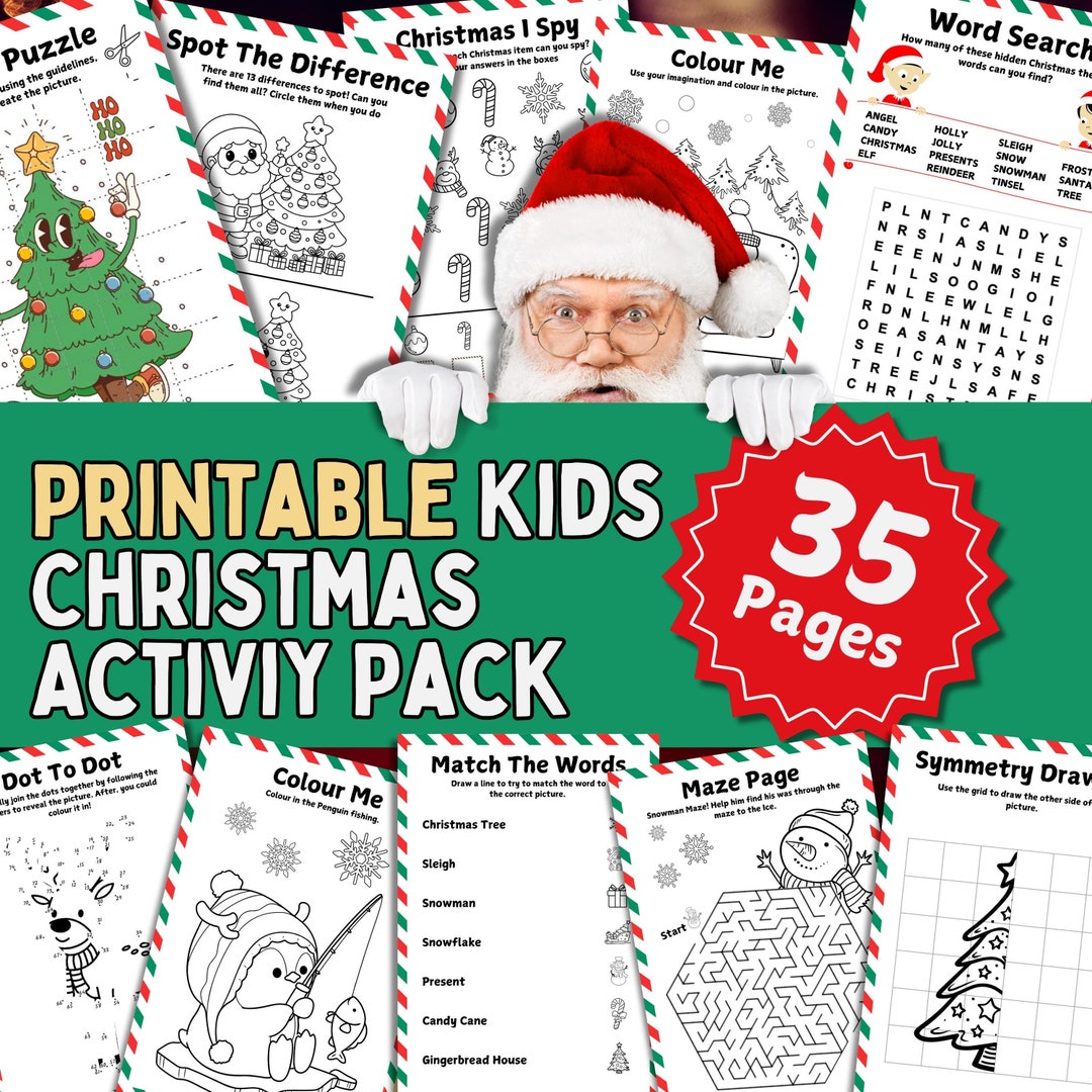 Christmas Activities Pack, Printable PDF, Worksheets, Coloring Pages ...