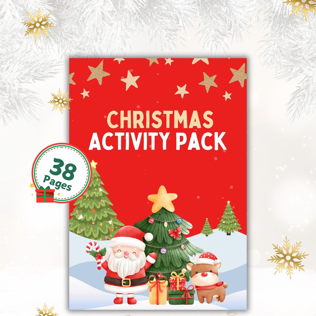 Printable Christmas Activity Pack for Kids, Fun Holiday Worksheets ...