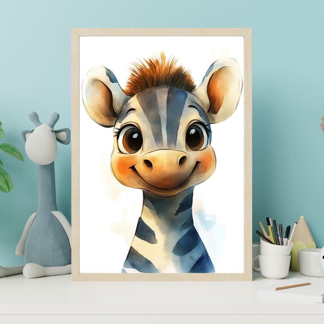 Cute Baby Zebra | Nursery Poster Decoration Nursery Baby Baby Room ...